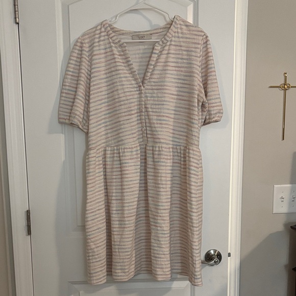 LOFT | Dresses | Loft Multicolor Striped Dress | Poshmark